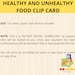 Healthy or Unhealthy Food Clip Card, Healthy and Unhealthy Food ...