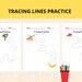Tracing Practice,pre Handwriting, Lines Tracing Worksheets,preschool ...