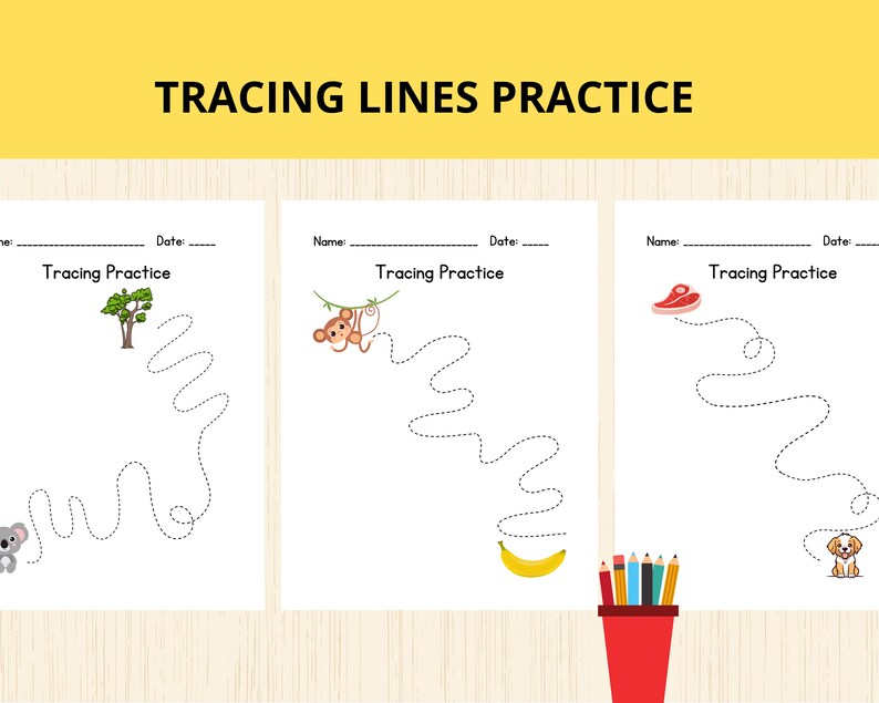 Tracing Practice,pre Handwriting, Lines Tracing Worksheets,preschool ...