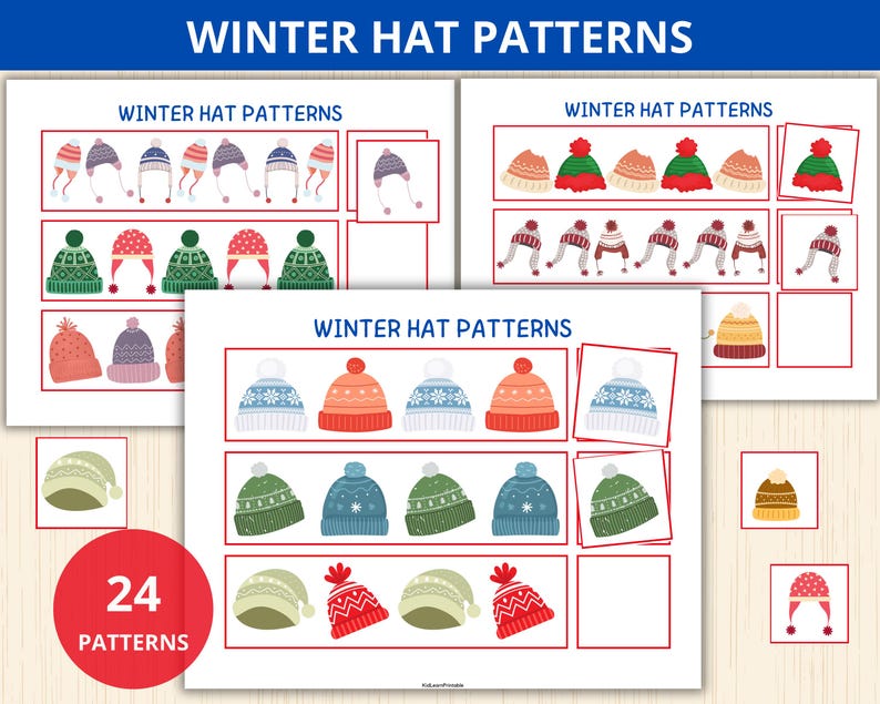 Winter Patterns Worksheet,what Comes Next Activity,pattern Activity ...