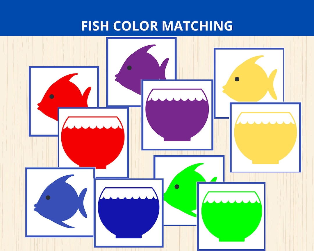 Fish Color Sorting,aquarium Color Matching,fish Busy Book,fish Unit ...