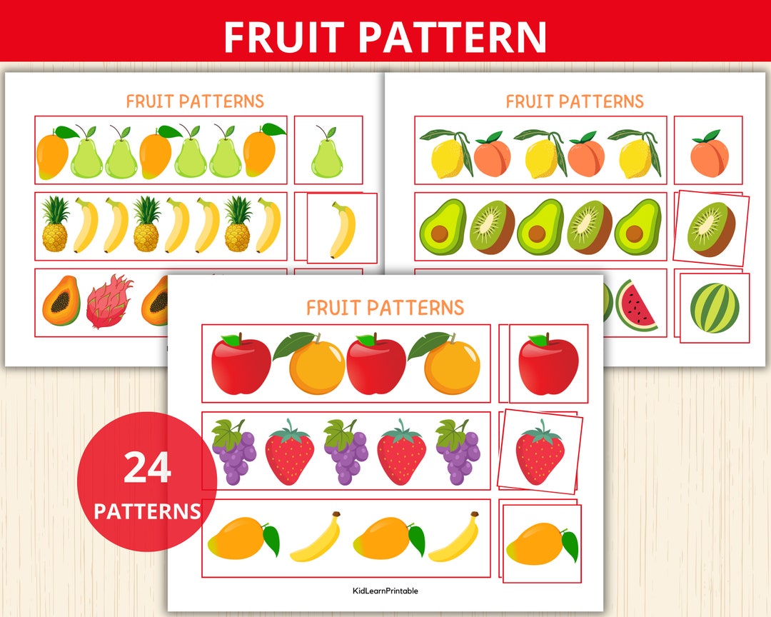 Fruit Patterns,what Comes Next,scissors Skills,fruit Activities,fruit ...