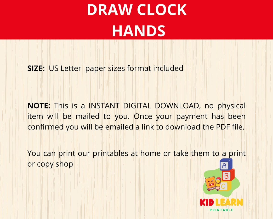 Draw Clock Hands, Clock Activity, Telling Time,learn the Time ...