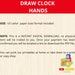 Draw Clock Hands, Clock Activity, Telling Time,learn the Time ...