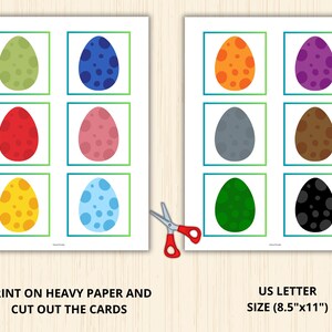 Dinosaur Color Match,dinosaur Preschool Activity,color Sorting Game ...