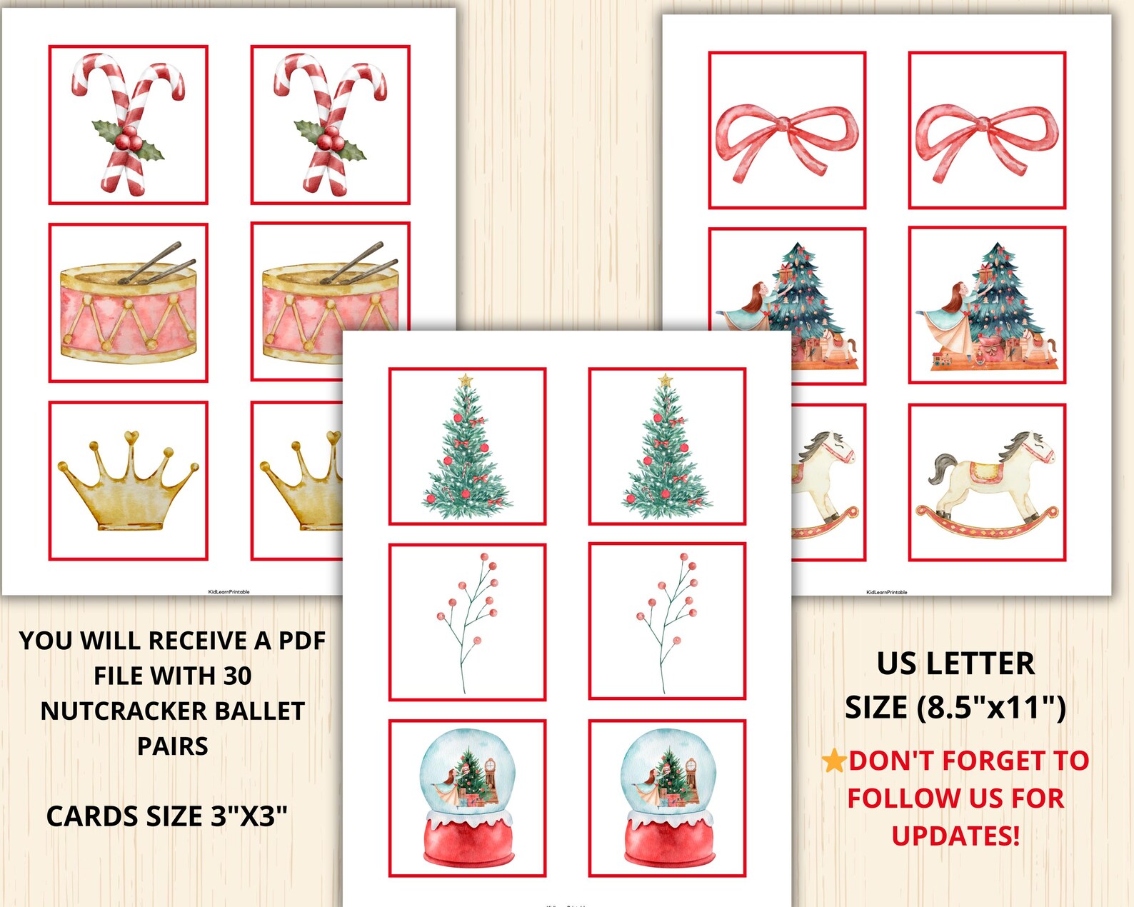 Nutcracker Memory Game,nutcracker Matching Activity,christmas Memory ...