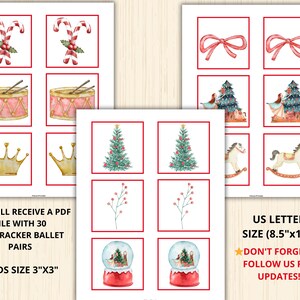 Nutcracker Memory Game,nutcracker Matching Activity,christmas Memory ...