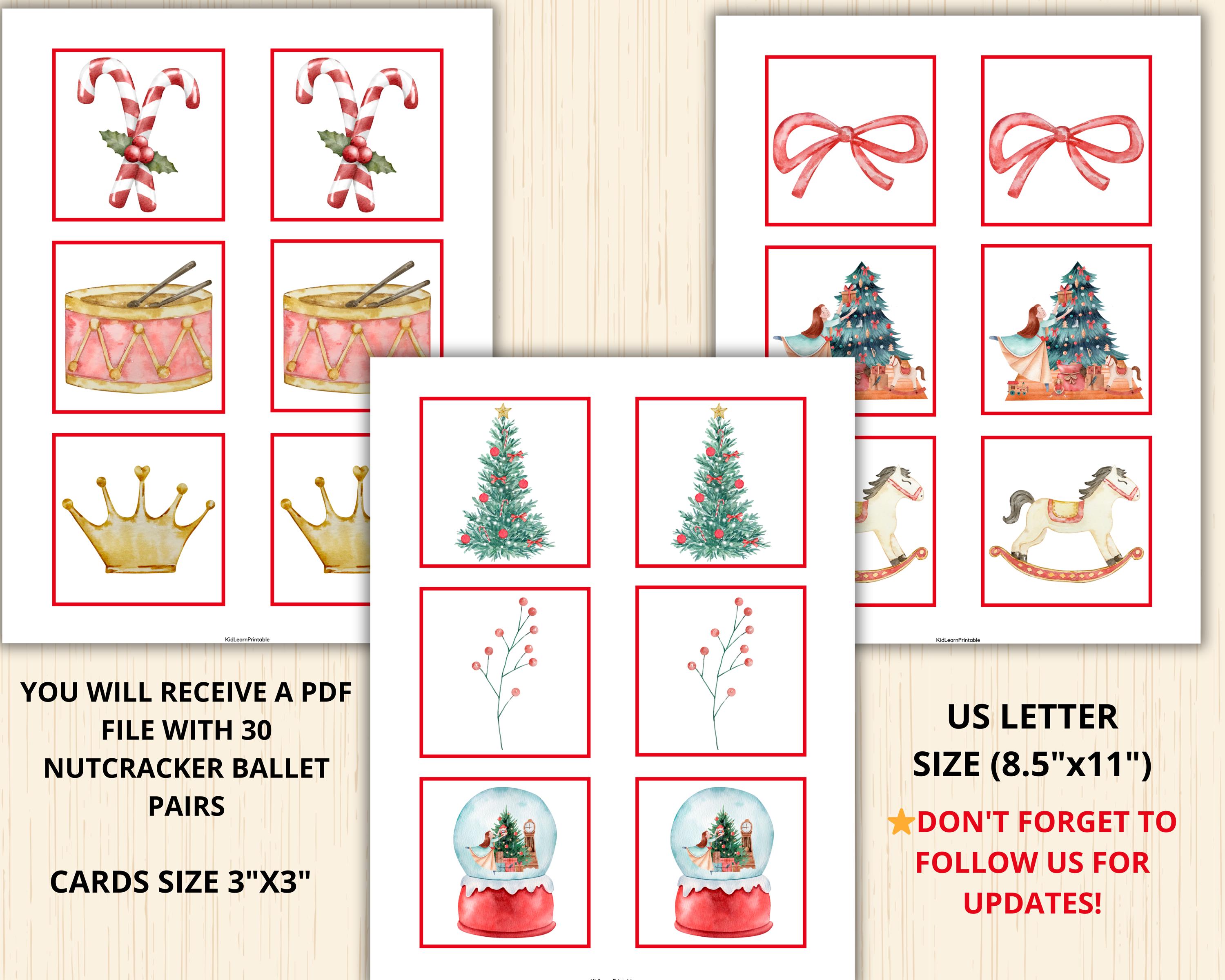 Nutcracker Memory Game,nutcracker Matching Activity,christmas Memory ...