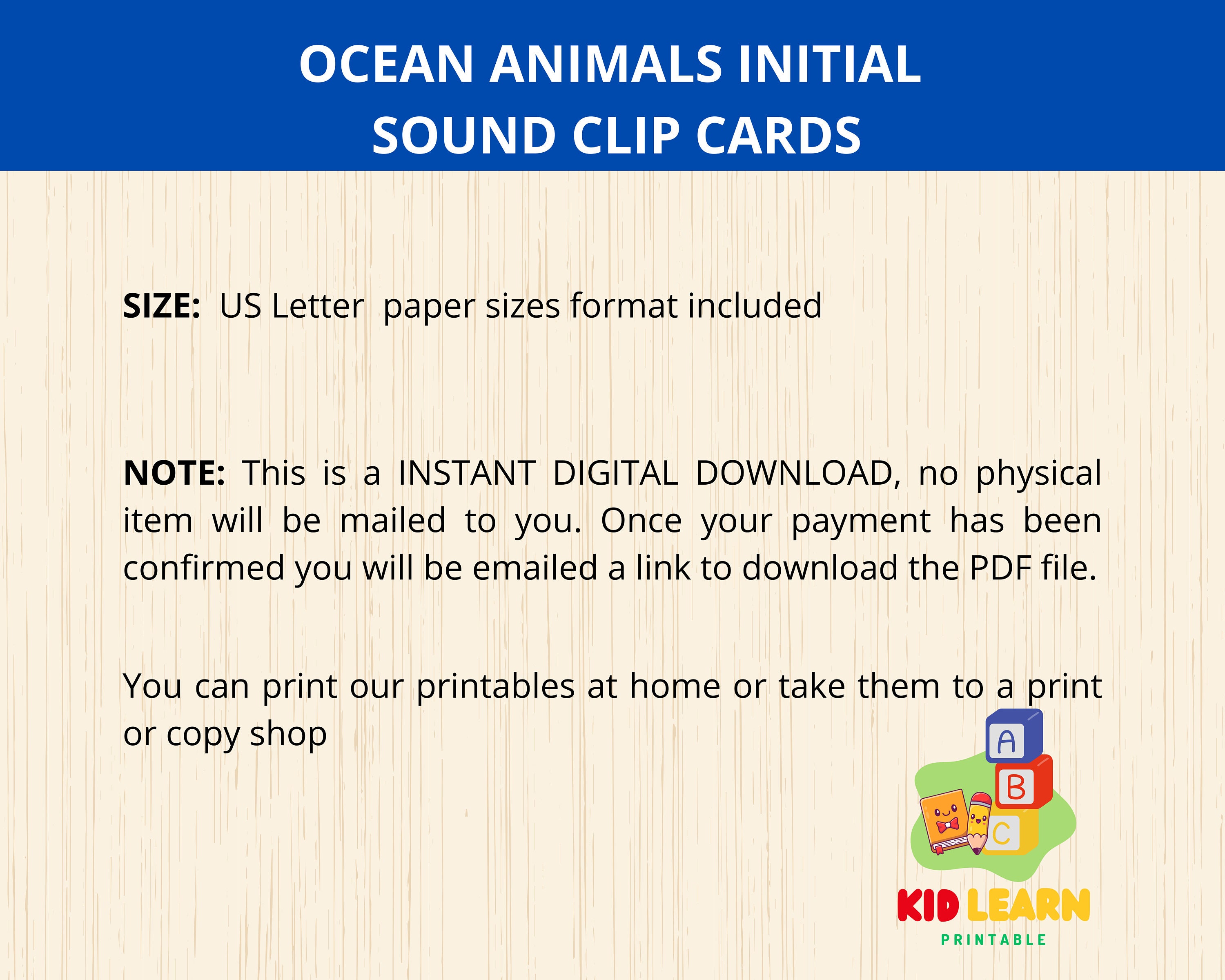Ocean Animal Phonics Clip Cards, Beginning Sound Activity, Sea Animals ...