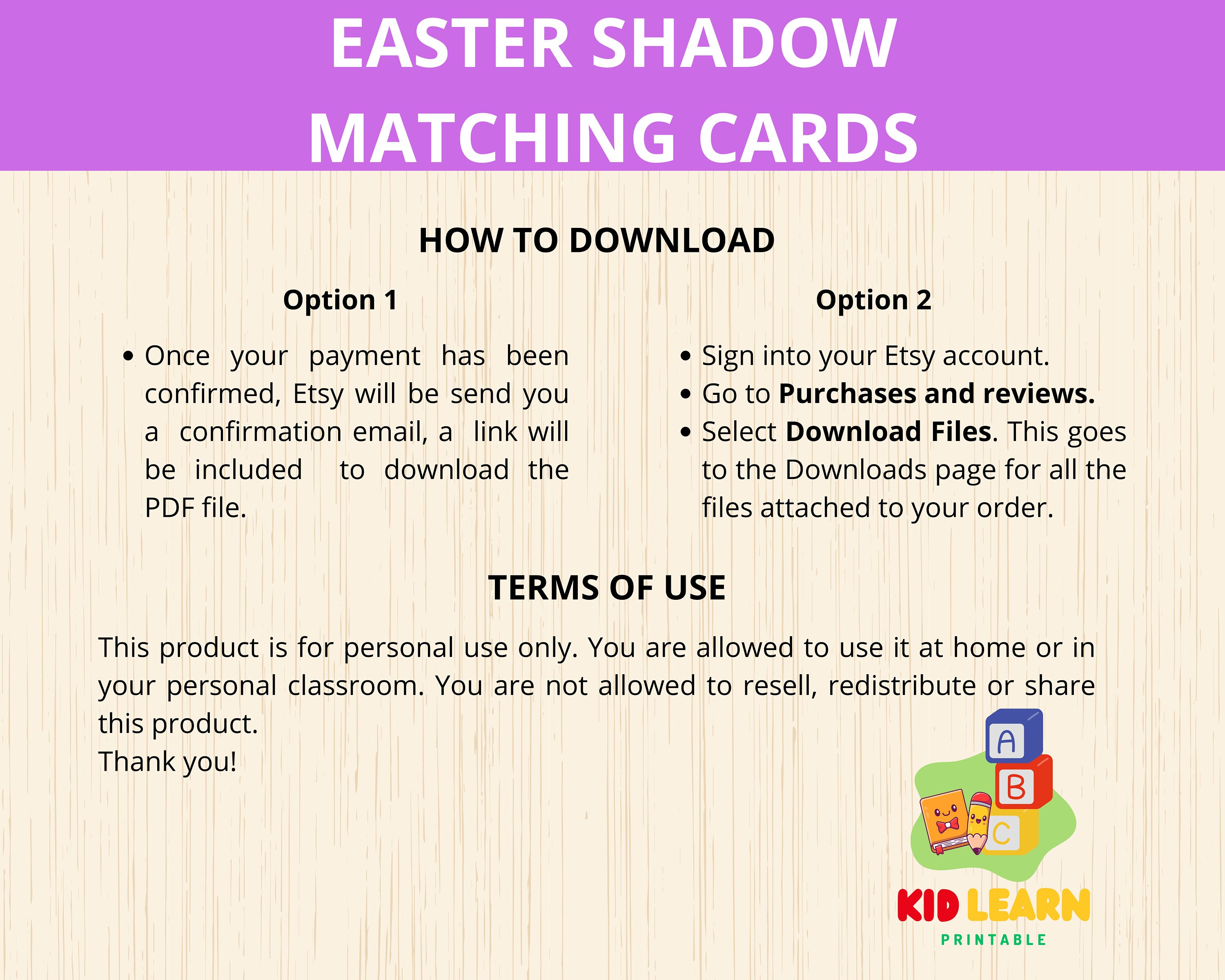 Easter Shadow Matching Cards,preschool Printable Shadow,easter Match ...