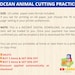 Ocean Animal Cutting Strips,cutting Practice Worksheets,sea Animal ...