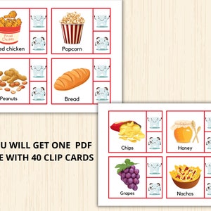 Healthy or Unhealthy Food Clip Card, Healthy and Unhealthy Food ...