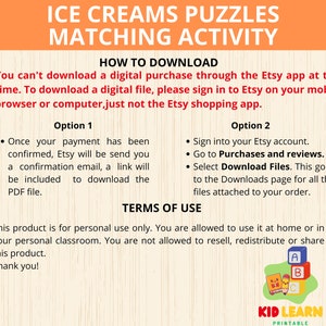 Ice Cream Matching Activity,summer Puzzles,symmetry Puzzles,popsicles ...