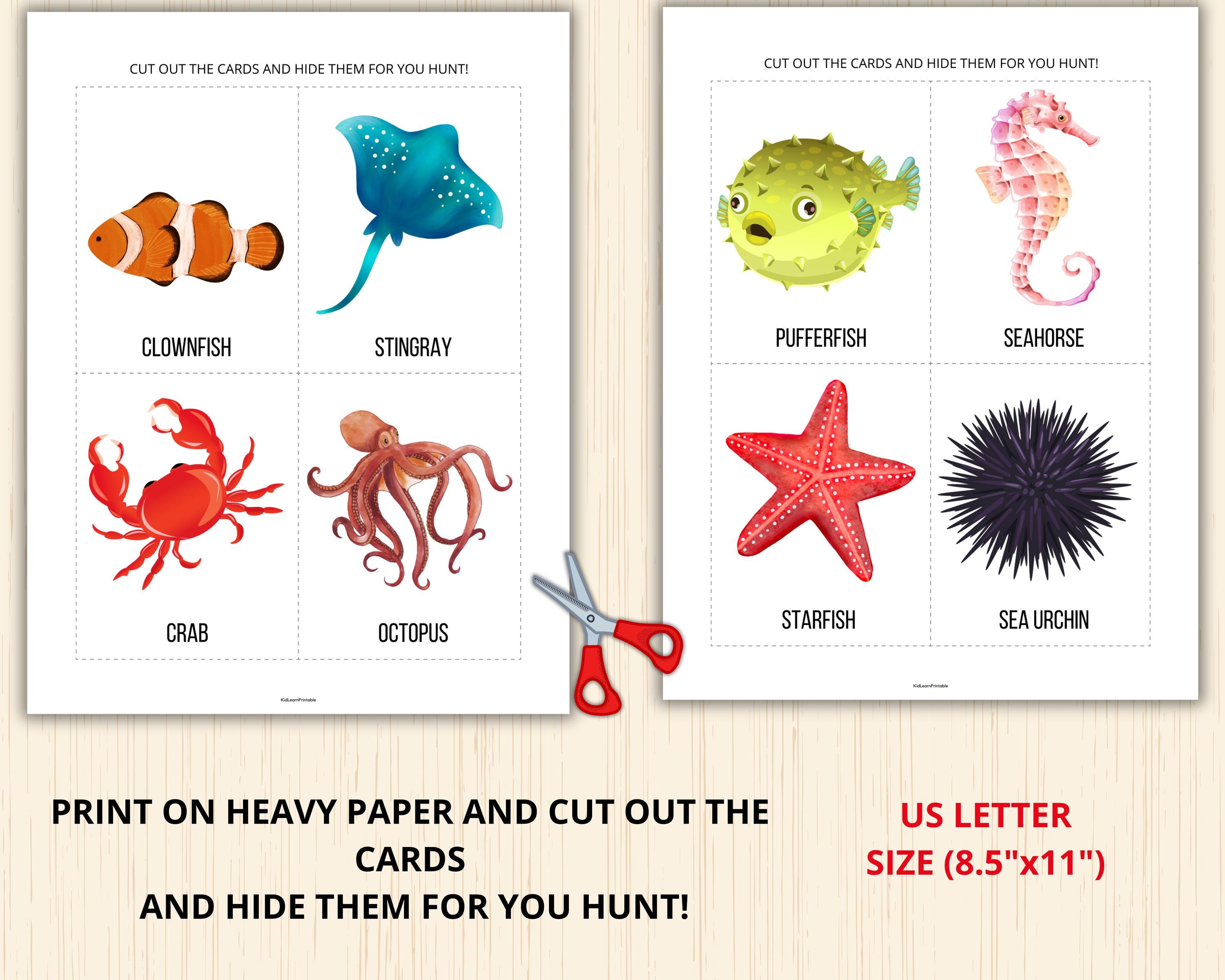 Ocean Scavenger Hunt,under the Sea Scavenger Hunt,aquarium Trasure Hunt ...