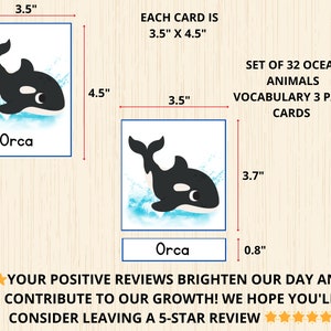 Ocean Montessori 3 Part Cards,sea Animals Vocabulary Cards,ocean Animal ...