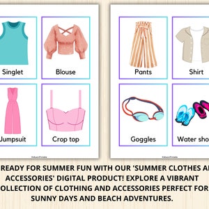 Clothes Vocabulary,clothes Montessori Flashcards,nomenclature Cards for ...