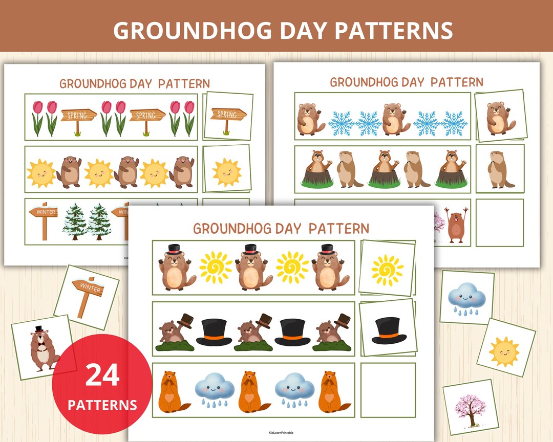 Groundhog Day Pattern,what Comes Next,groundhog Day Activities ...