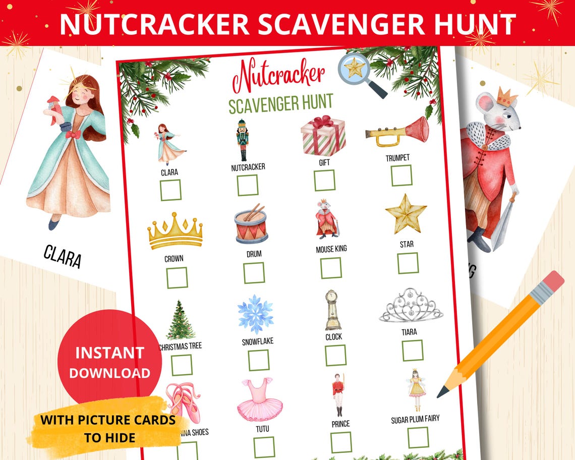 Nutcracker Treasure Hunt,nutcracket Ballet Scavanger Hunt,scavenger ...
