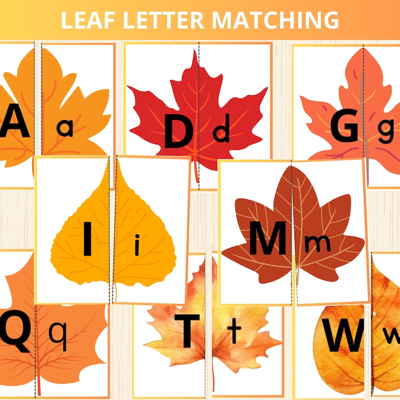 Printable Letter Match - Etsy