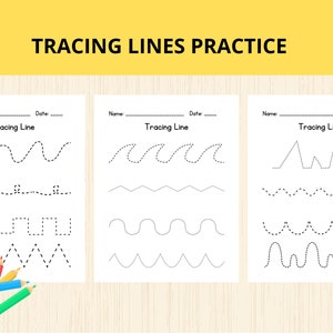 Tracing Practice,pre Handwriting, Lines Tracing Worksheets,preschool ...