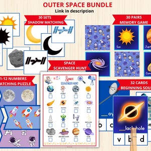 Space Scavenger Hunt,outer Space Treasure Hunt,galaxy Universe Activity ...