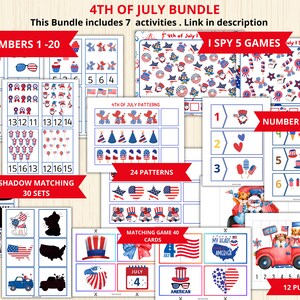 4th of July Matching Game,4th of July Puzzle Symmetry,matching Activity ...