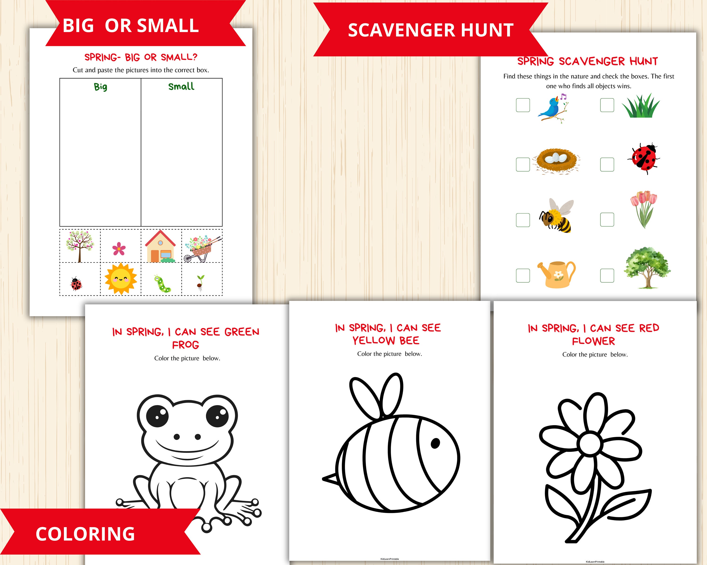 Spring Preschool Packet,spring Preschool Worksheets, Kindergarten ...