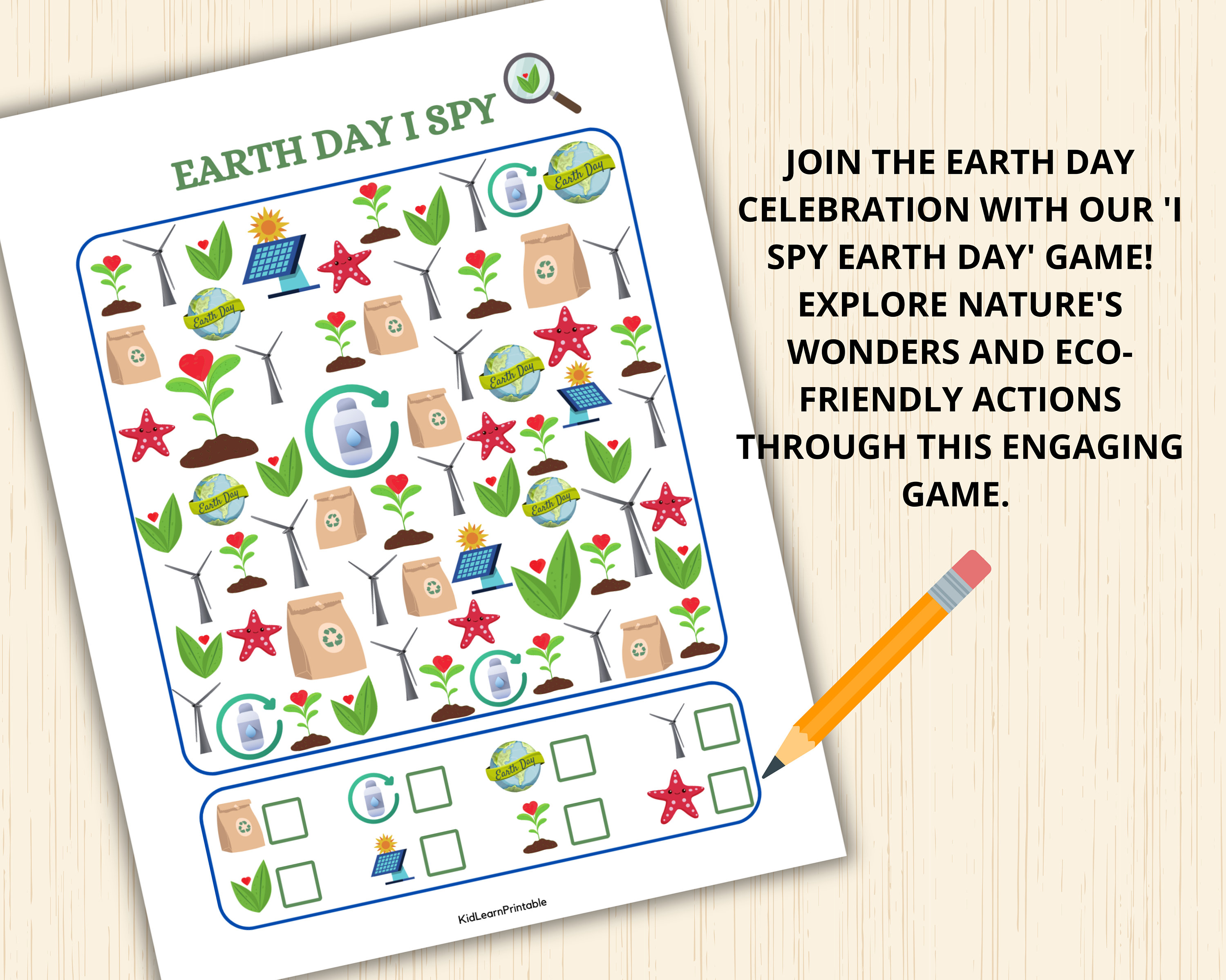 Earth Day I Spy, I Spy Games, Look and Find,counting Game, Earth Day ...