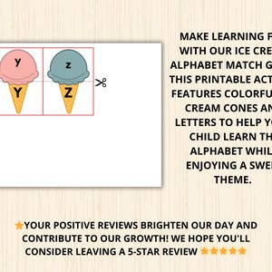 Ice Cream Alphabet Match,preschool Letters,alphabet Matching Game ...