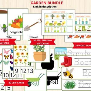 Garden Tracing Strips,garden Word Tracing Cards,nature Montessori ...