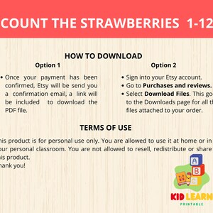 Valentine Count Strawberries Math Printable, Counting Valentines ...