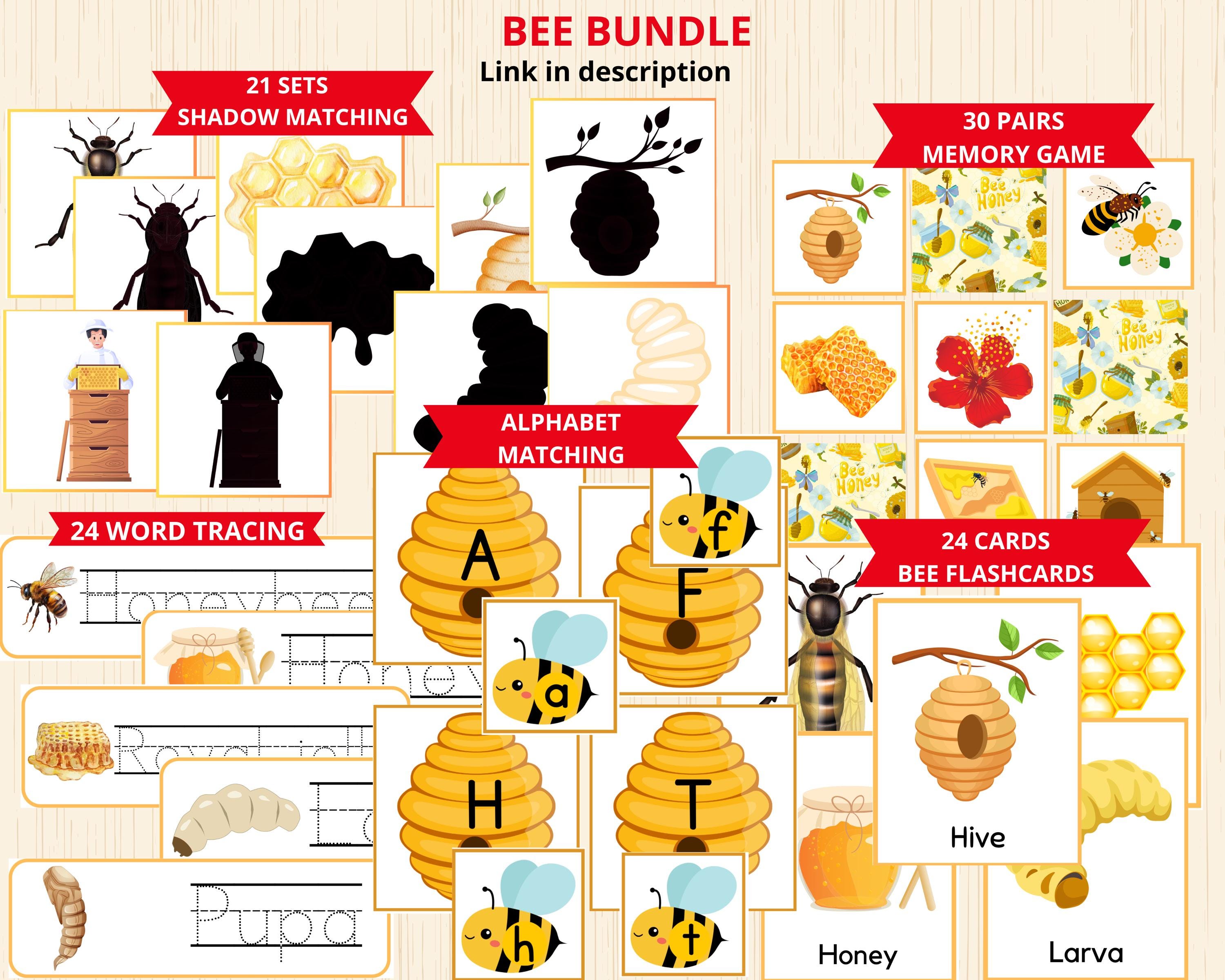 Honeybee Alphabet Matching,bee Matching Activity,bee Unit Study,bee ...