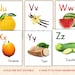 Fruit and Vegetables Alphabet Poster,fruit Flashcards,veggies A to Z ...