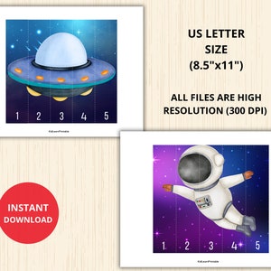 Space Puzzles,space Activities,outer Space Number Sequence,numbers 1-10 ...