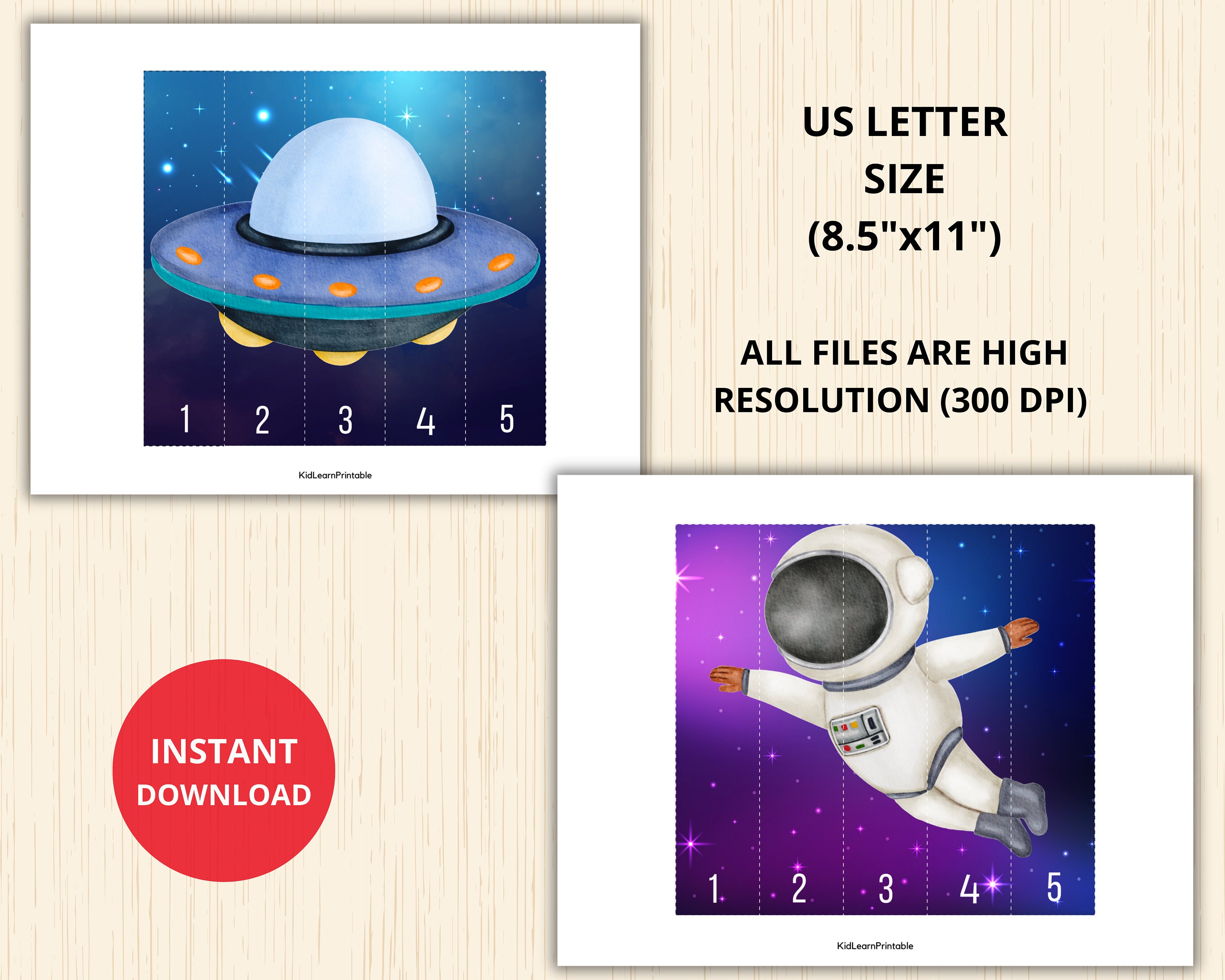 Space Puzzles,space Activities,outer Space Number Sequence,numbers 1-10 ...