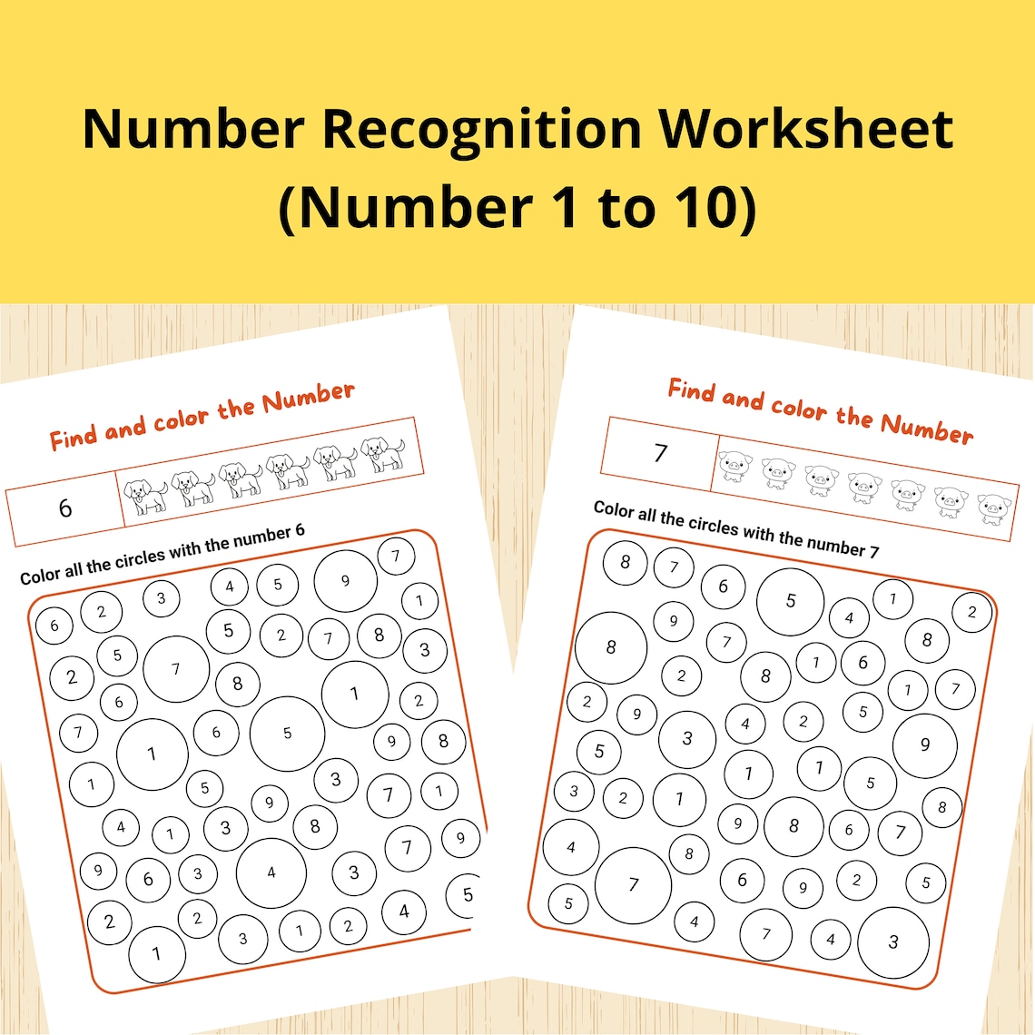 1-10 Number Recognition, Numbers Preschool, Math Worksheets , Find the ...