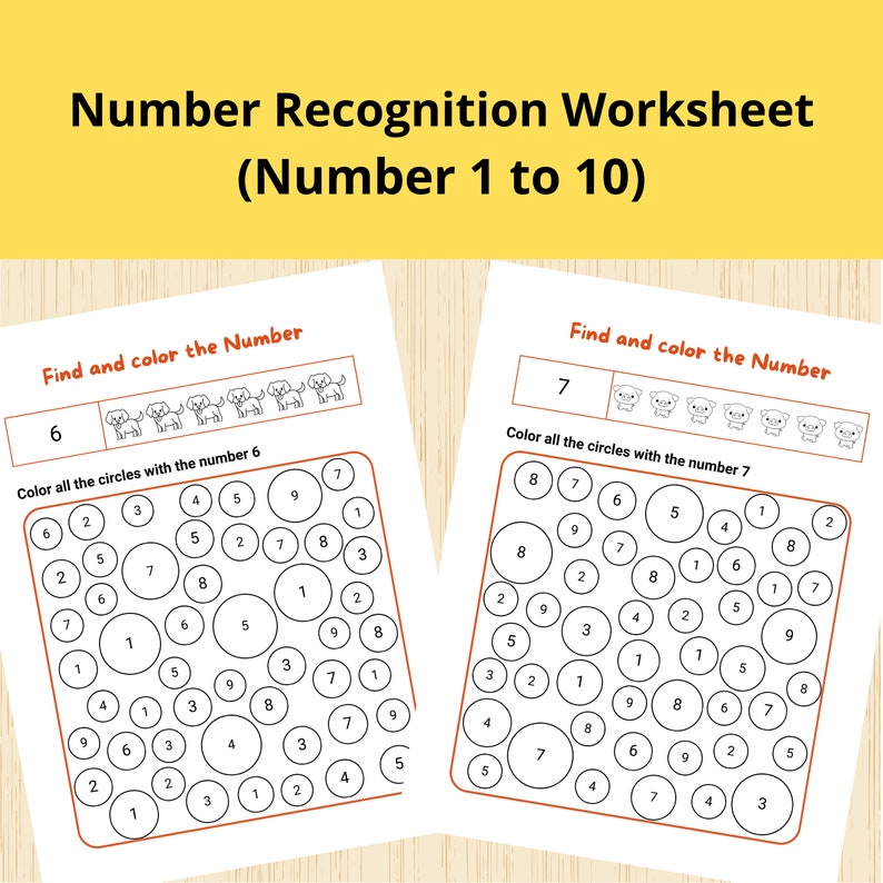 1-10 Number Recognition, Numbers Preschool, Math Worksheets , Find the ...