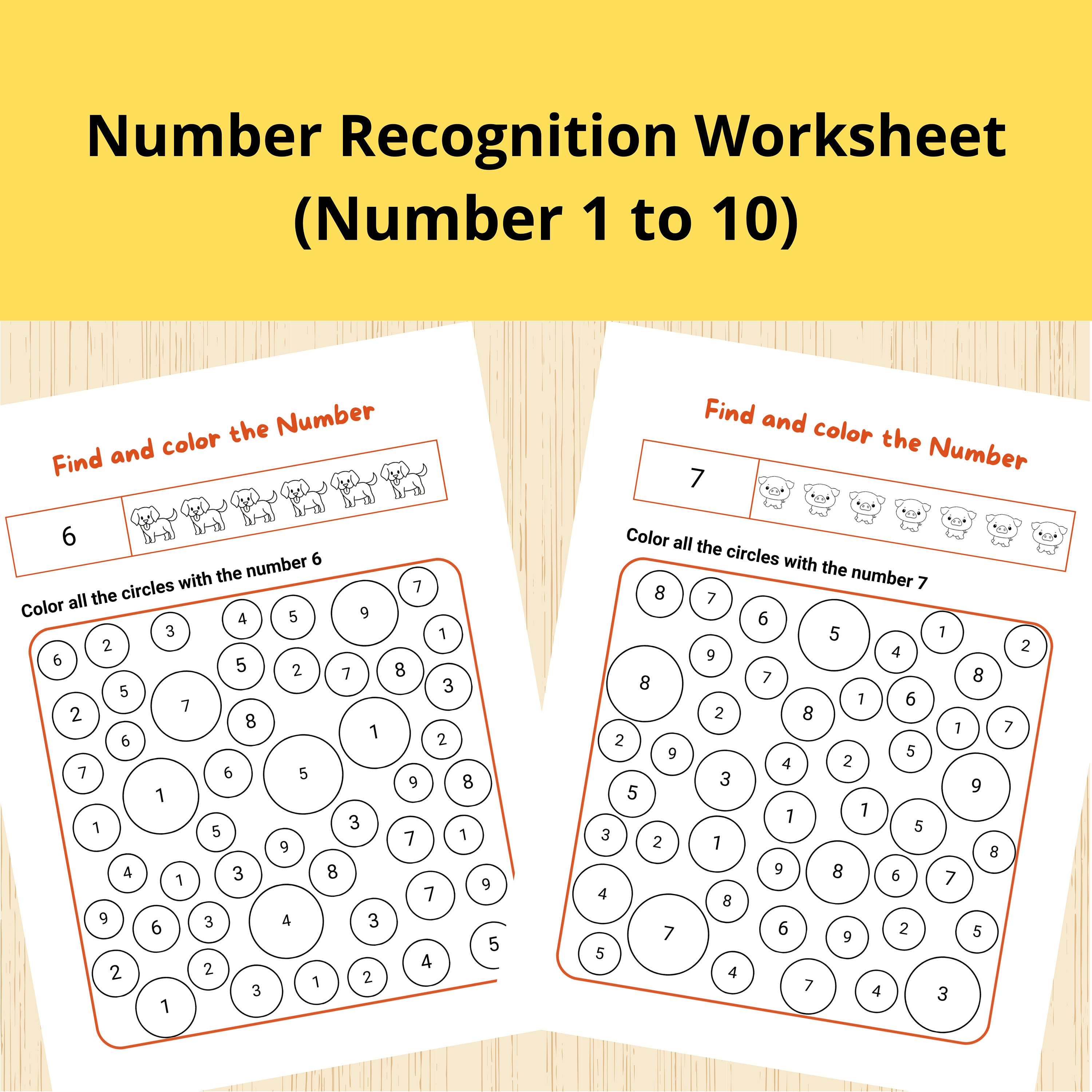 1-10 Number Recognition, Numbers Preschool, Math Worksheets , Find the ...