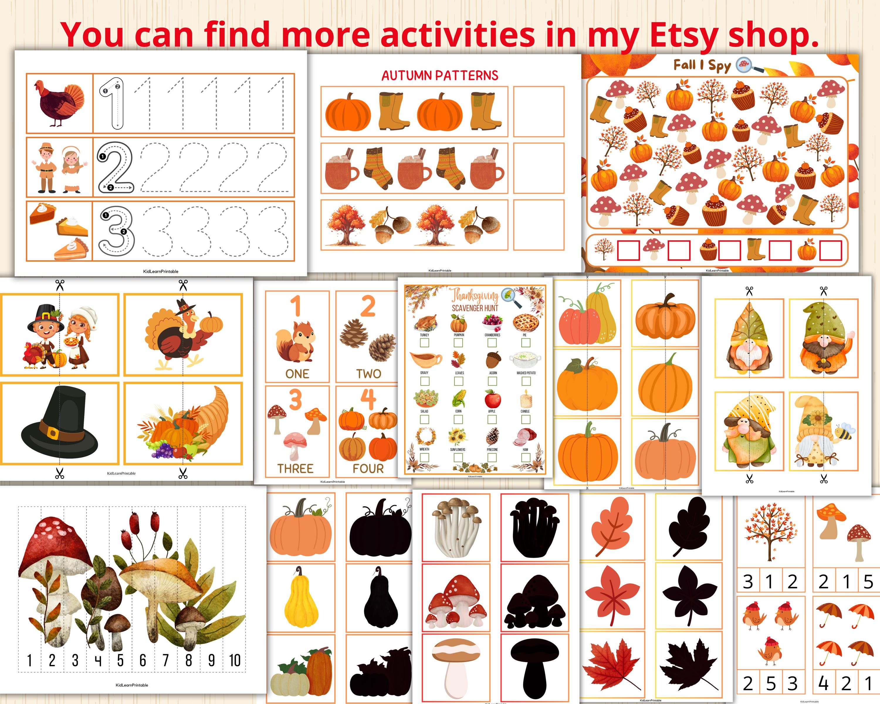 Fall Number Tracing Worksheets,autumn Numbers Writing Practice ...