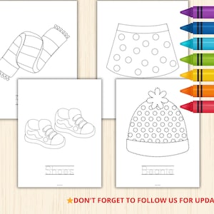 Clothes Tracing Worksheets,prek Tracing,toddler Writing Practice ...