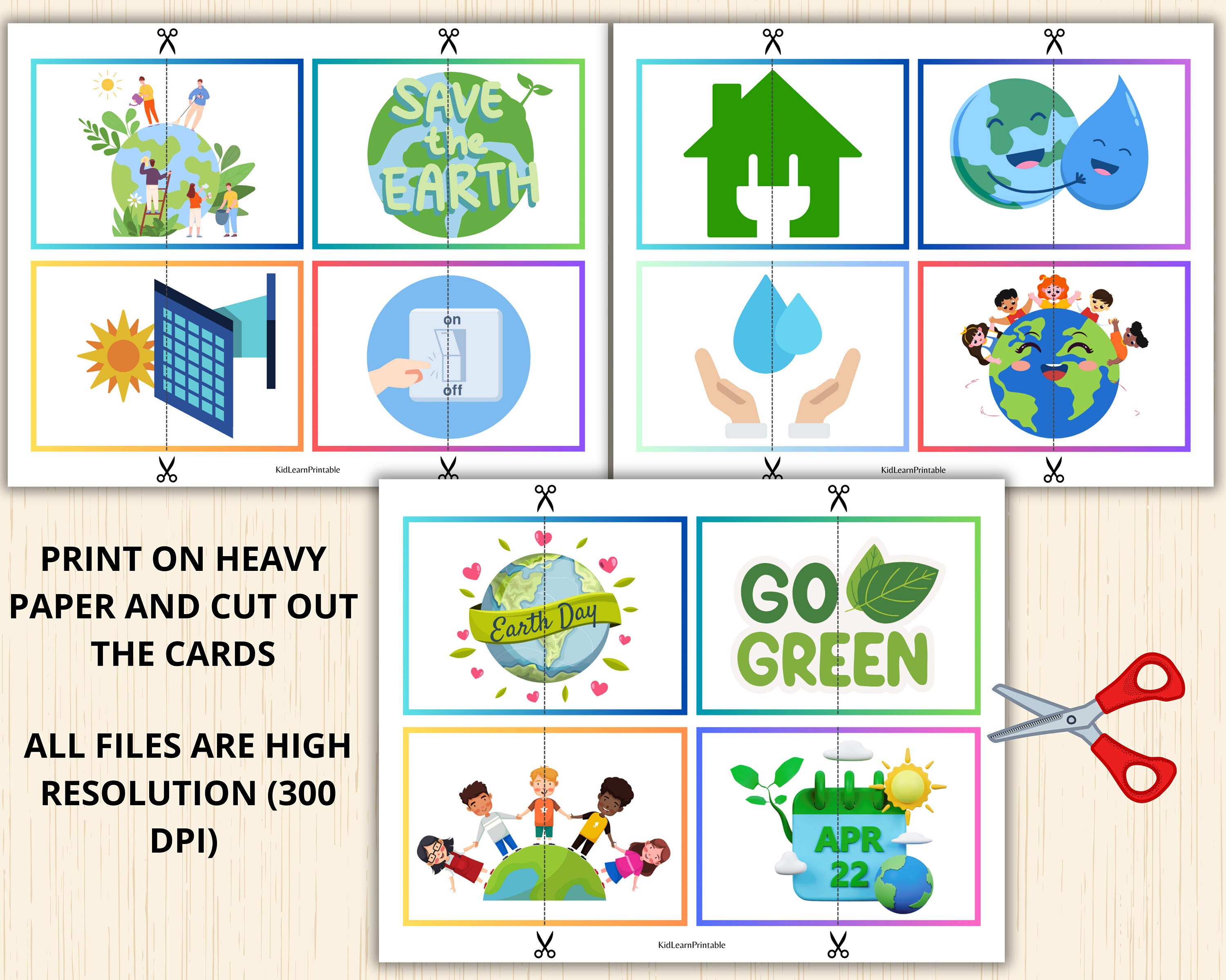 Earth Day Matching Game,earth Day Puzzles, Matching Activity, Game for ...