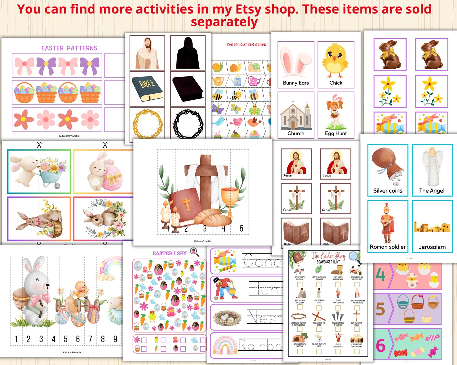 Easter Story Flashcards,religeous Easter Flash Cards,christian Easter ...