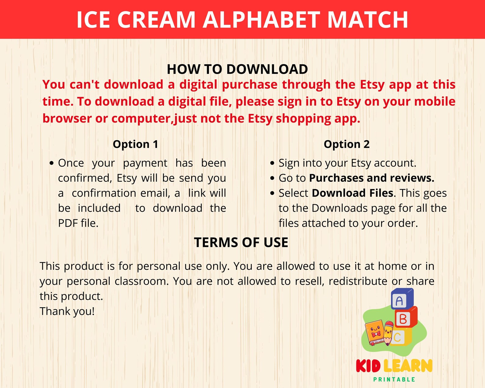 Ice Cream Alphabet Match,preschool Letters,alphabet Matching Game ...