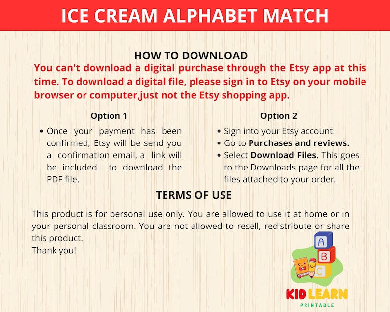 Ice Cream Alphabet Match,preschool Letters,alphabet Matching Game ...