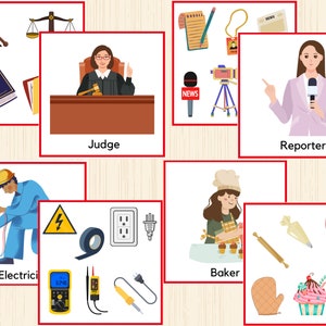 Professions Matching Activity,job Associations,occupation Puzzle,job ...