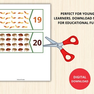 Insect Number Matching,spring Puzzle,counting Activity,preschool,number ...