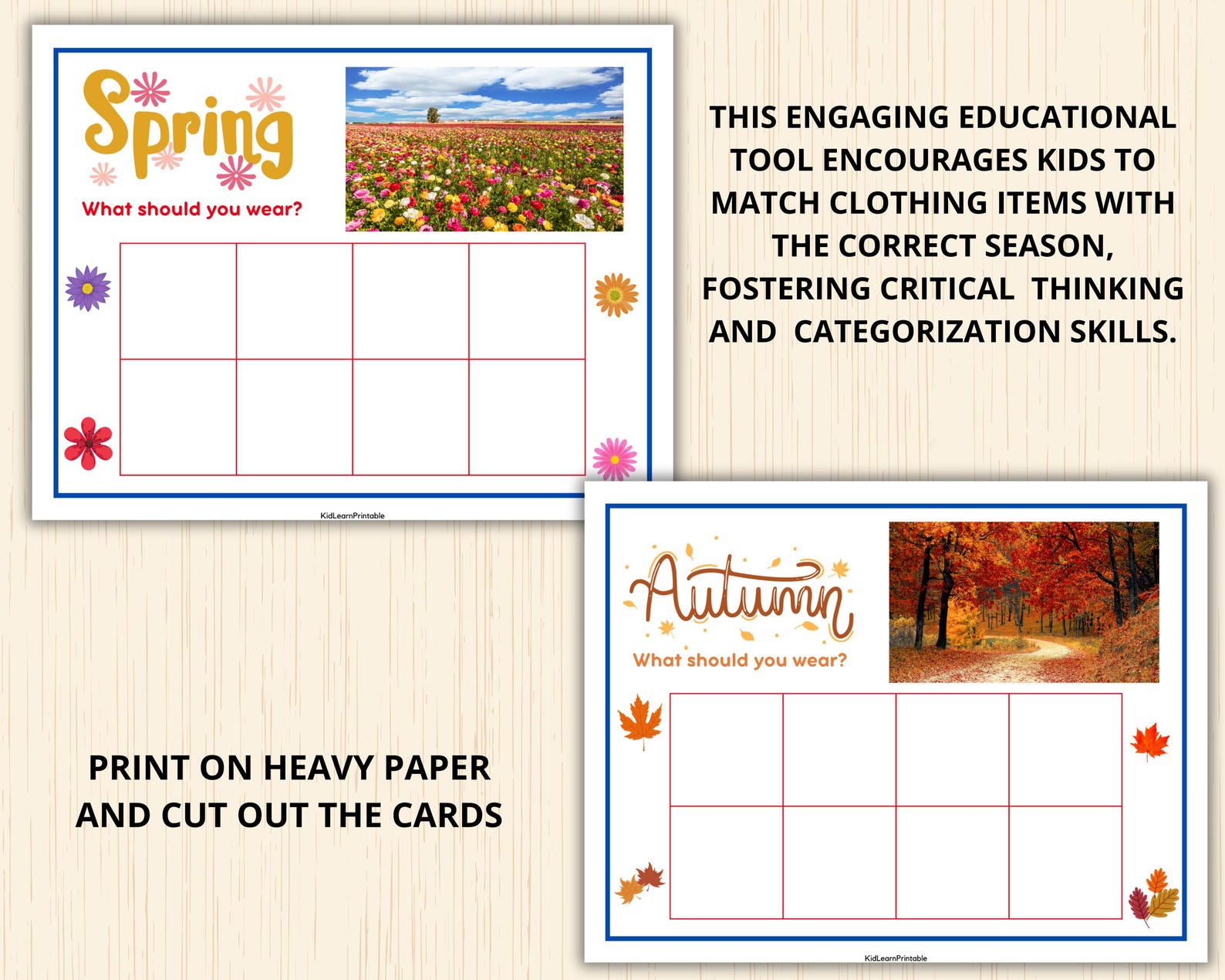 Clothes Sorting Activity,season Wear Activities,weather Dress up Game ...