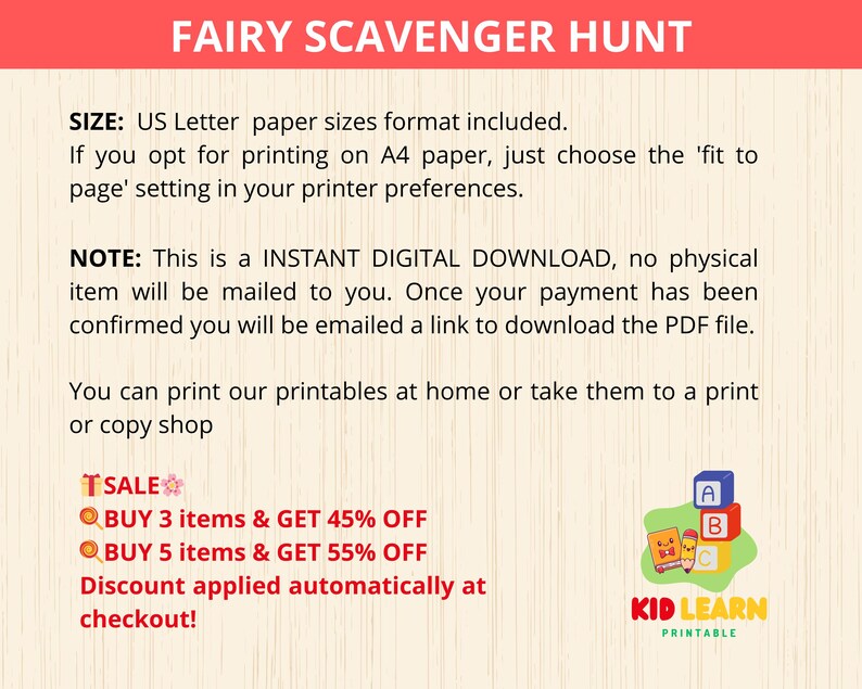 Fairy Scavenger Hunt,fairy Garden Party Games,fairy Birthday Party ...