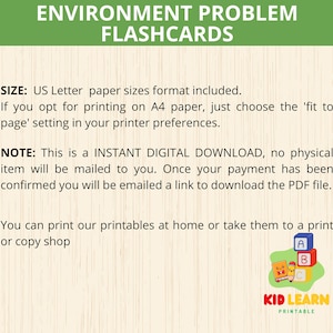 Environment Day Flashcards,earth Day Activity for Kids,earth Day ...
