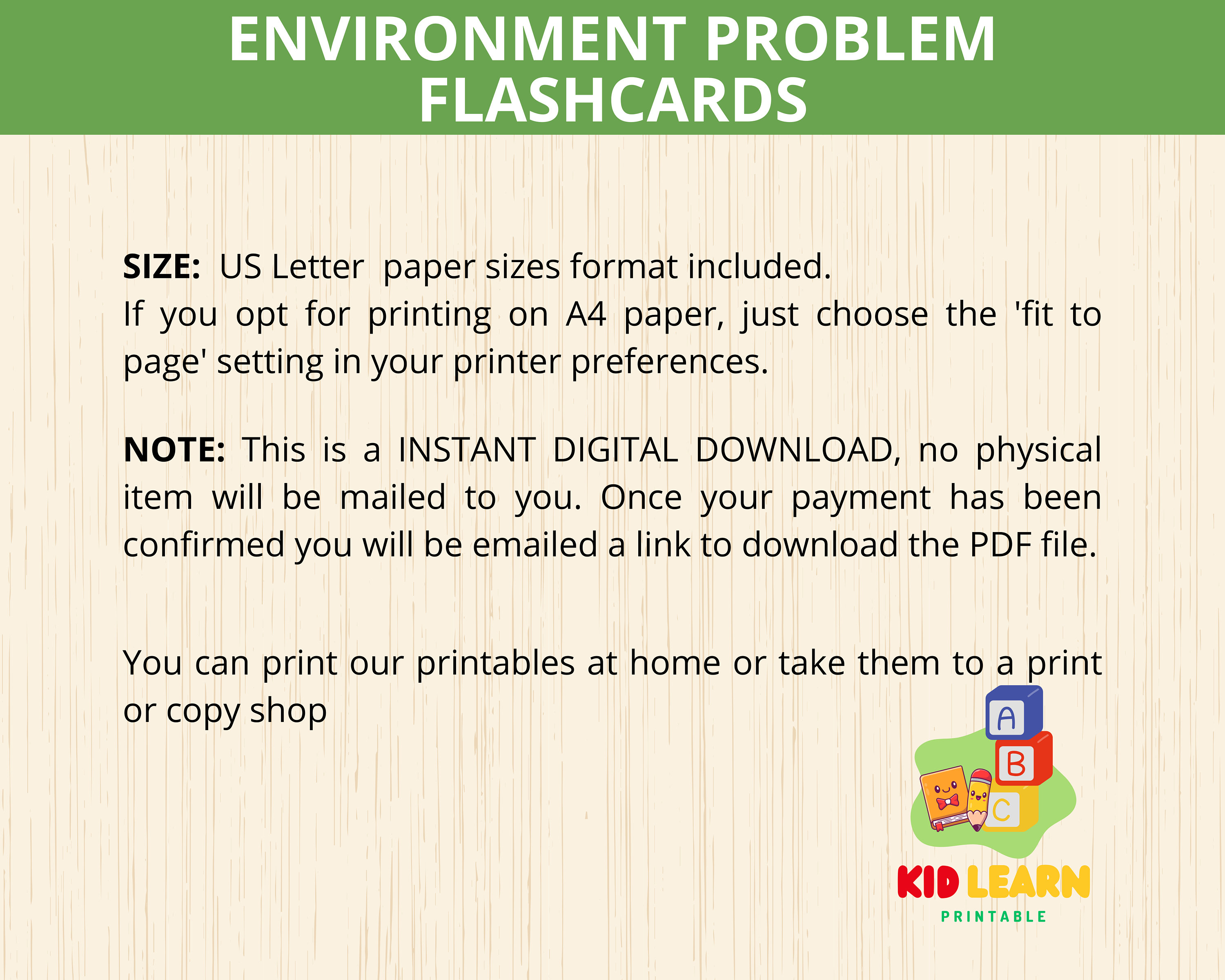 Environment Day Flashcards,earth Day Activity for Kids,earth Day ...